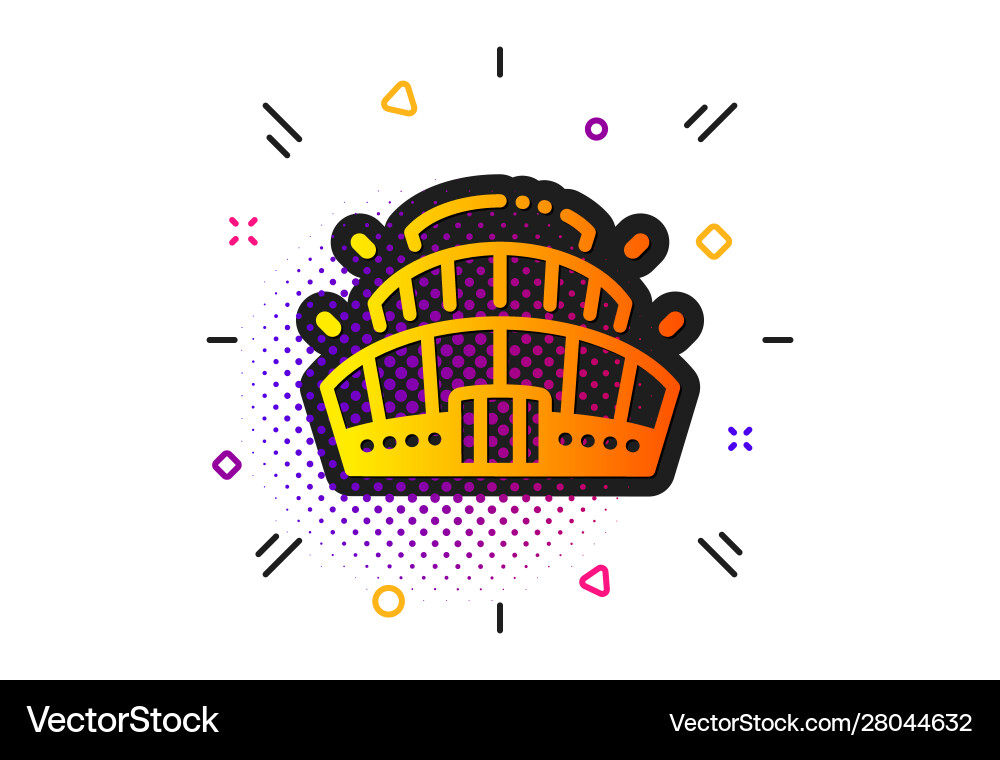 Arena stadium icon competition building sign Vector Image