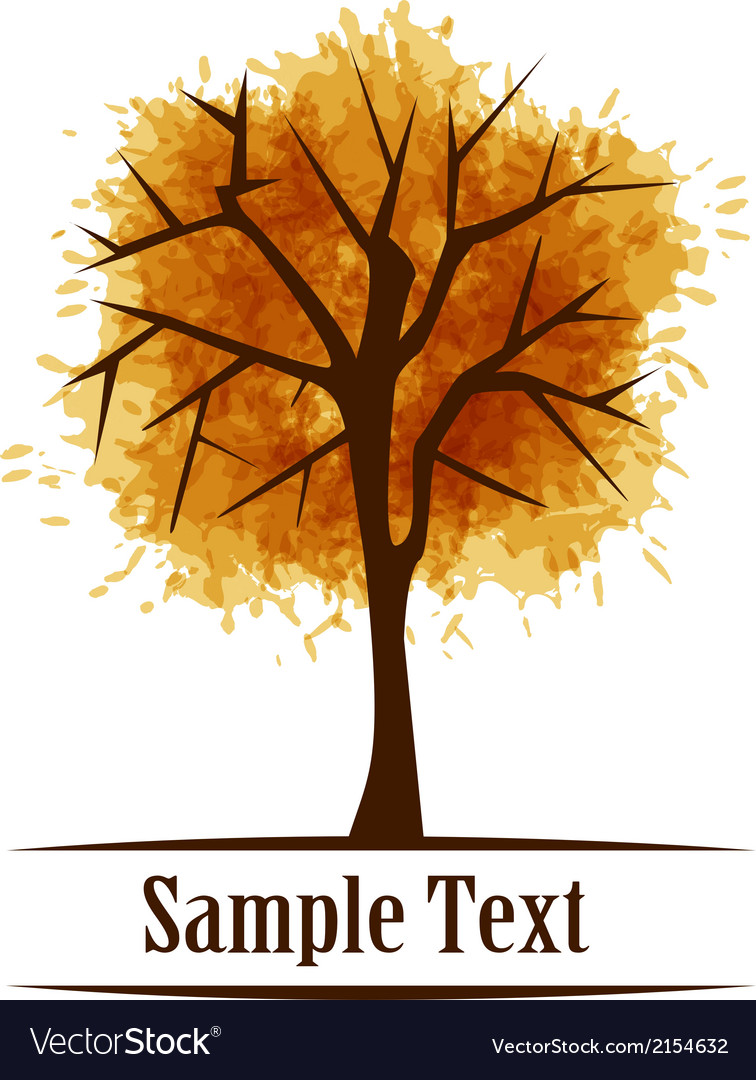 Autumn tree Royalty Free Vector Image - VectorStock