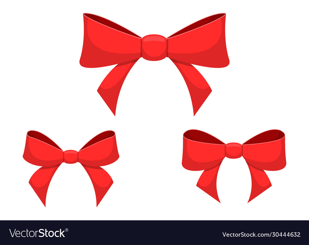 Bow set Royalty Free Vector Image - VectorStock