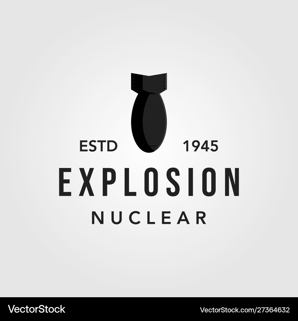 Fat man boy nuclear bomb logo icon Royalty Free Vector Image