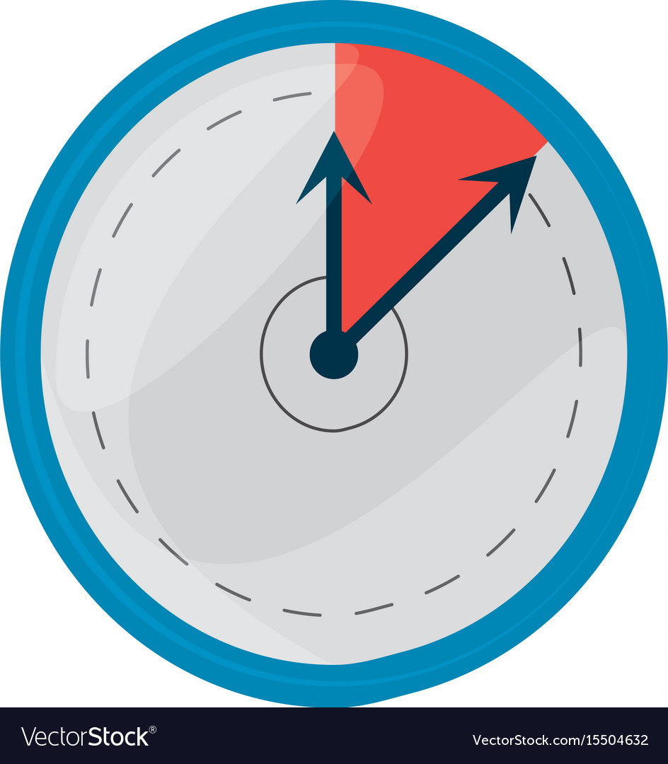 Isolated round clock Royalty Free Vector Image