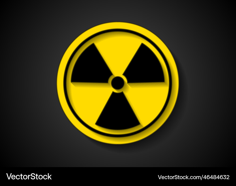 Nuclear radiation symbol Royalty Free Vector Image