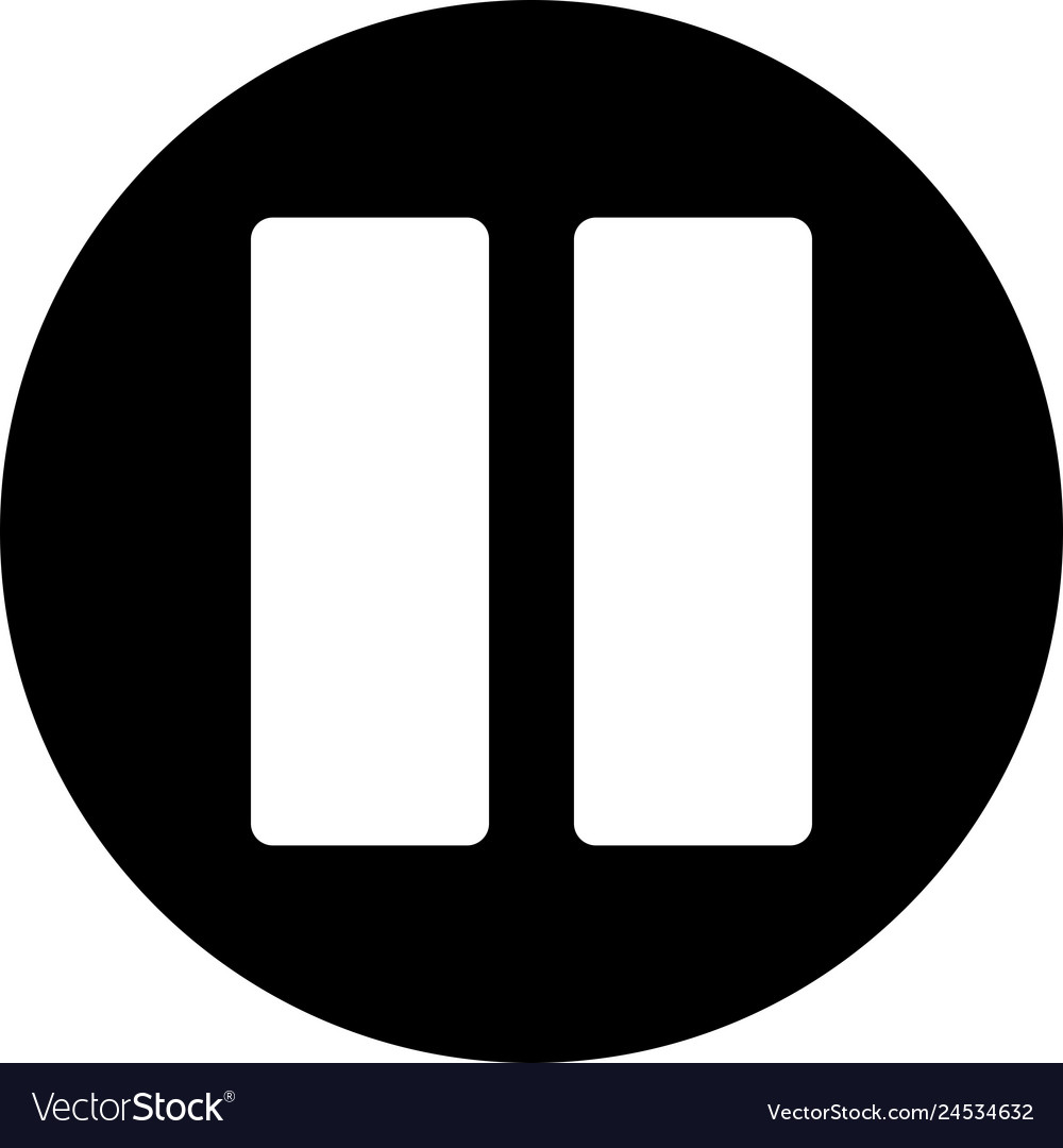 Pause icon Royalty Free Vector Image - VectorStock