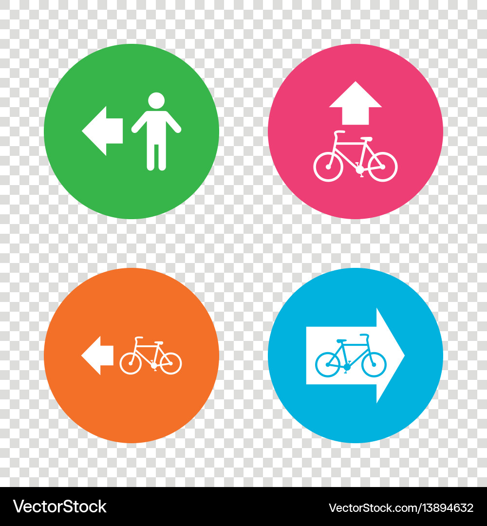 Pedestrian road icon bicycle path trail sign Vector Image