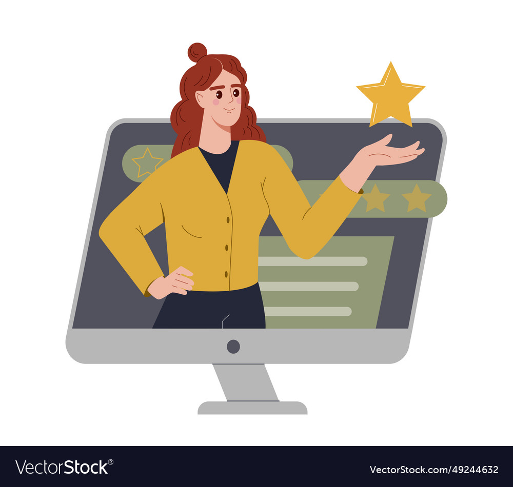 Person inside computer concept Royalty Free Vector Image