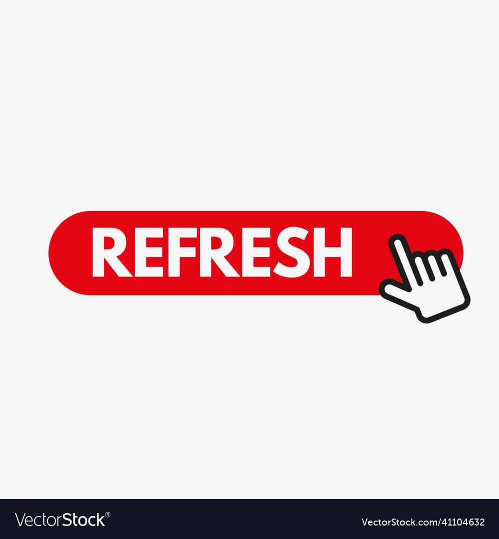 Refresh button and cursor clicking icon Royalty Free Vector