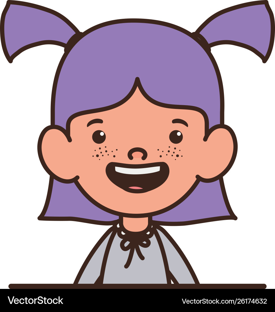 Student girl smiling on white background Vector Image