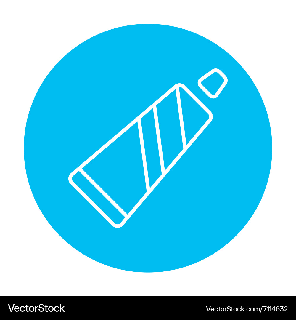Tube of toothpaste line icon Royalty Free Vector Image
