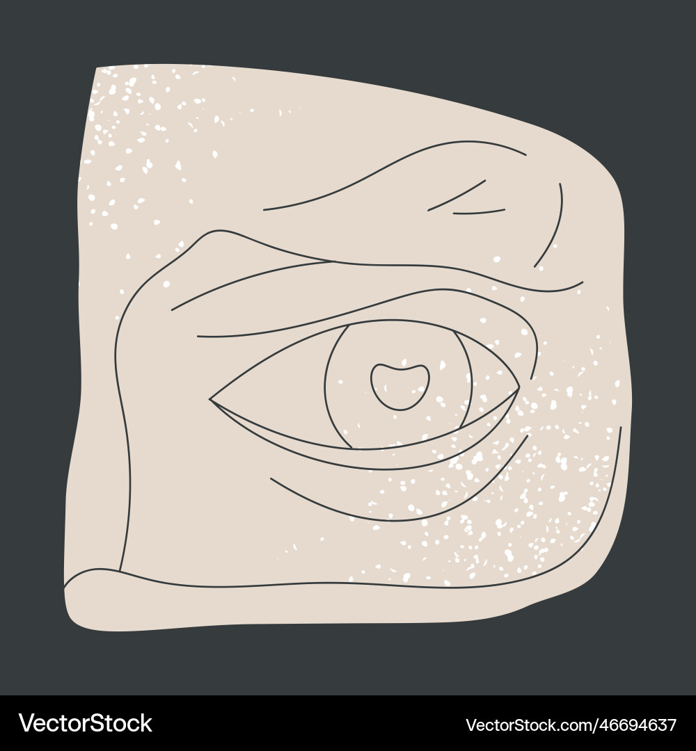 Antique plaster eye sculpture classical greek Vector Image