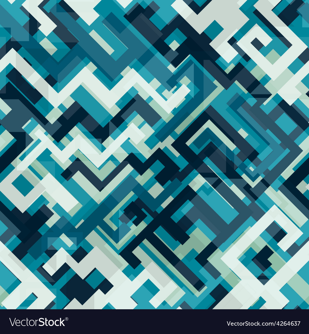 Blue Tech Seamless Pattern Royalty Free Vector Image