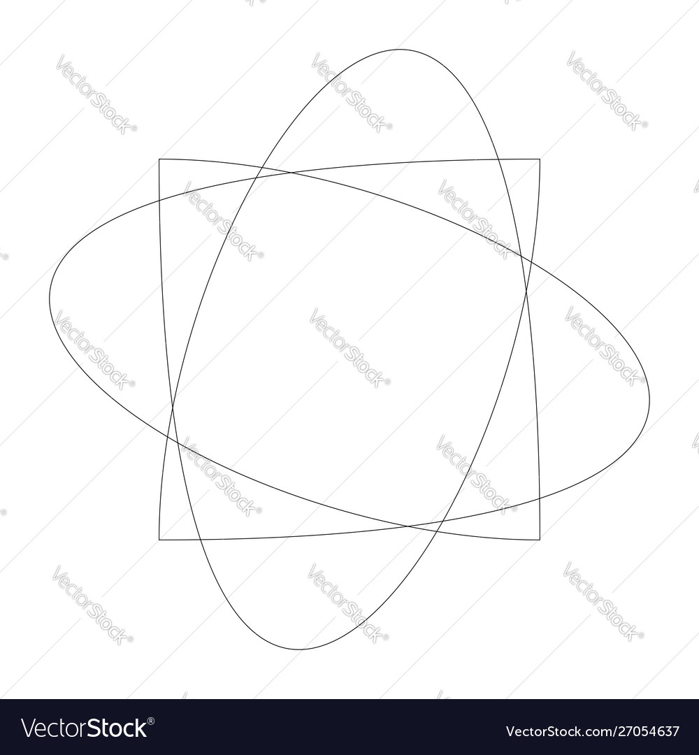 Circular geometric design elements with editable Vector Image