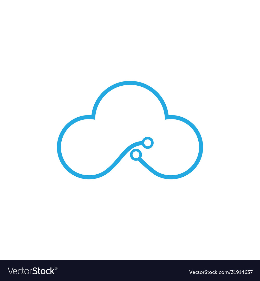 Cloud template Royalty Free Vector Image - VectorStock