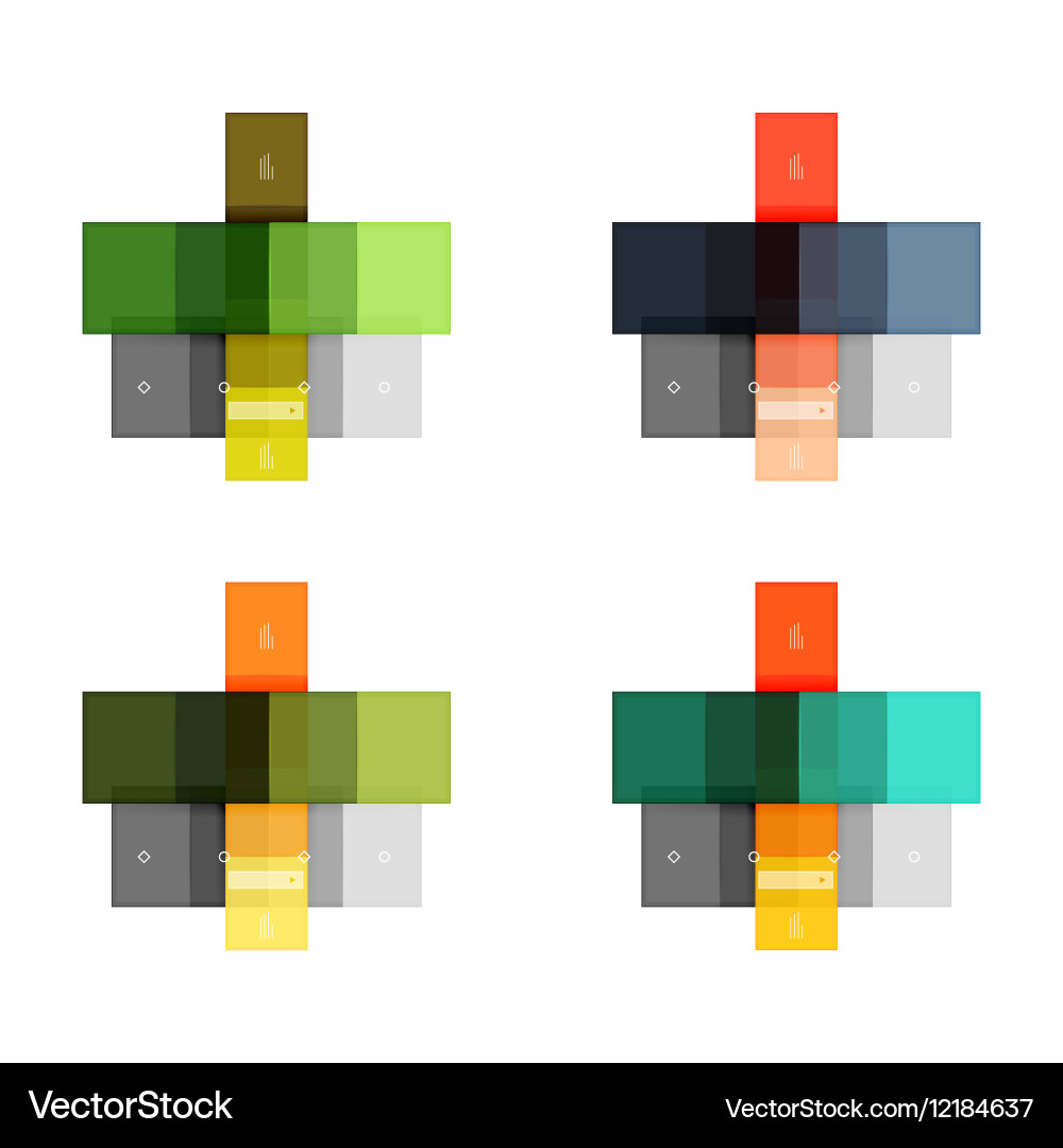 Colorful stripes infographic templates set Vector Image