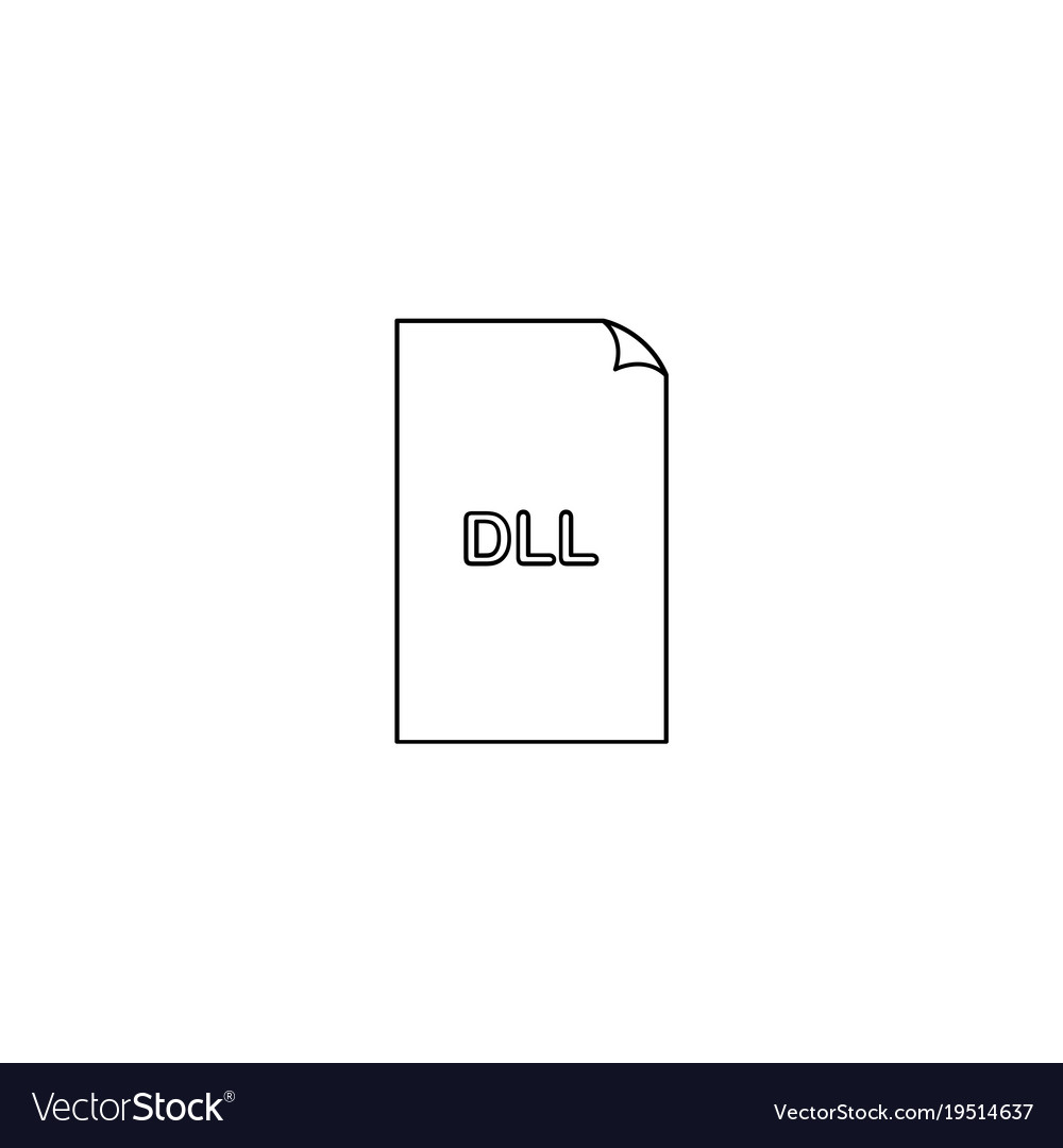 Dll icon eps10 Royalty Free Vector Image - VectorStock