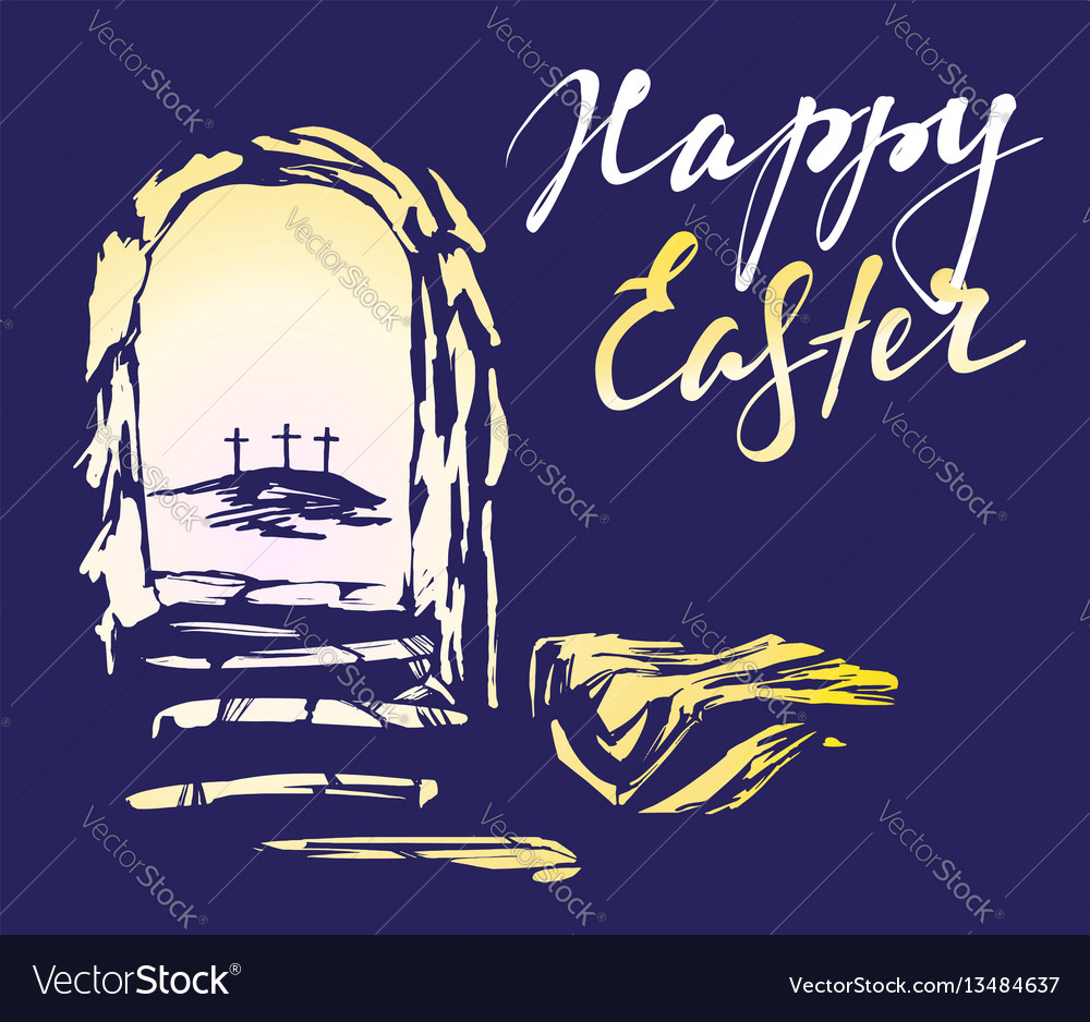 Easter jesus christ rose from dead sunday Vector Image Easter jesus christ rose from dead sunday Vector Image