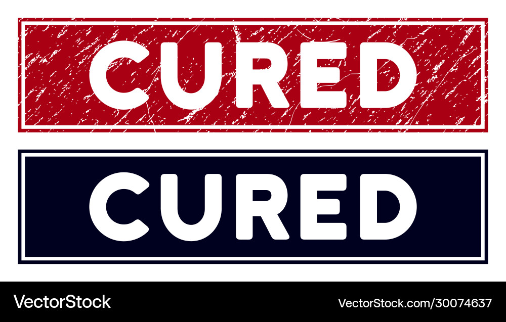 Grunge cured rectangular stamp Royalty Free Vector Image