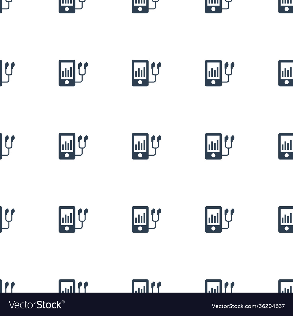 Mp player icon pattern seamless white background Vector Image