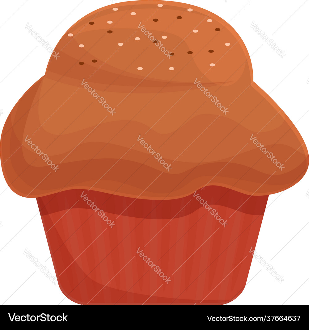 Muffin cupcake icon cartoon and flat style Vector Image
