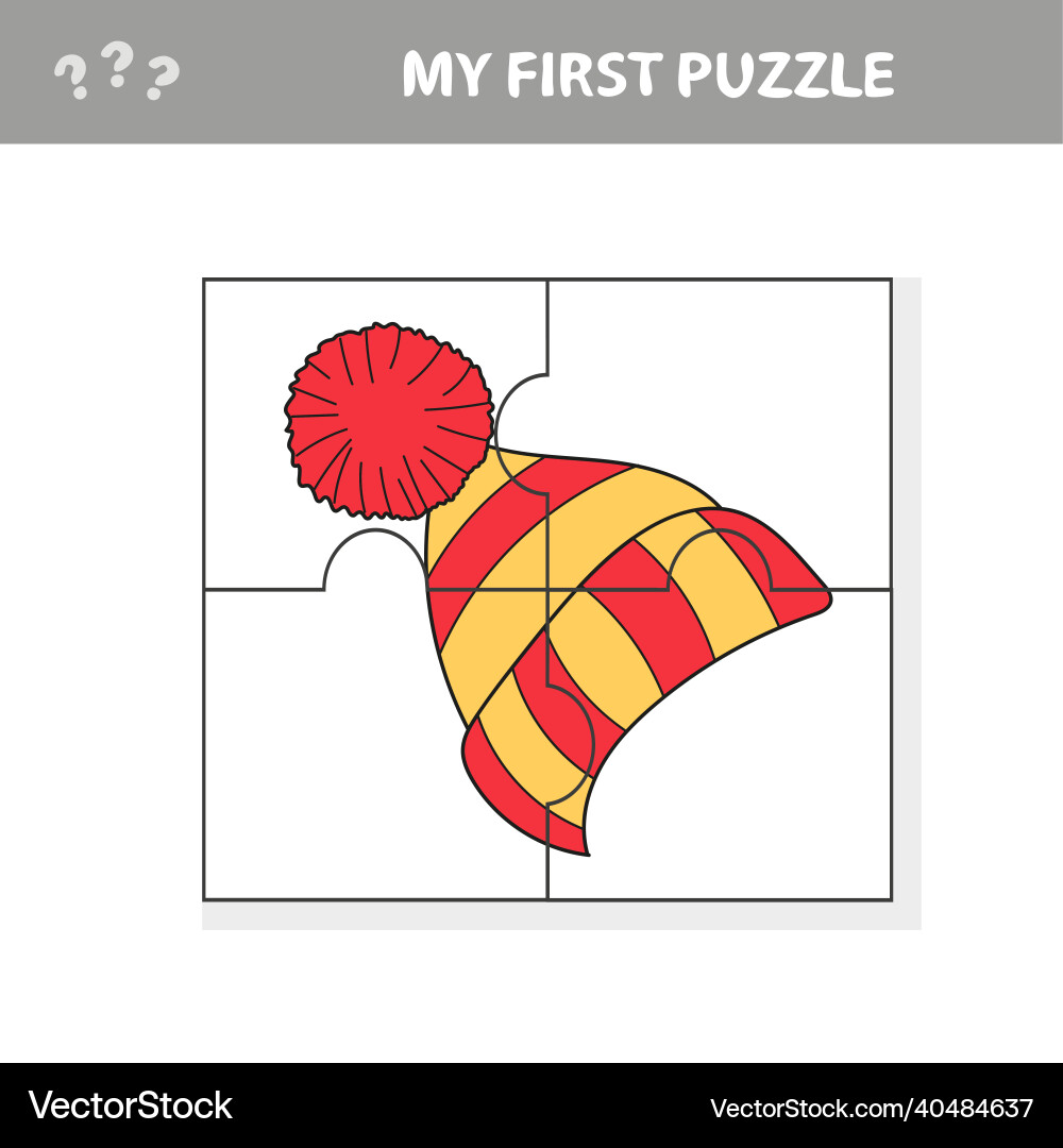 My first puzzle education game for children Vector Image