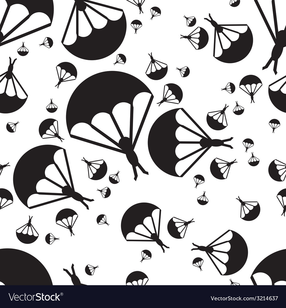 Paratrooper seamless pattern Royalty Free Vector Image