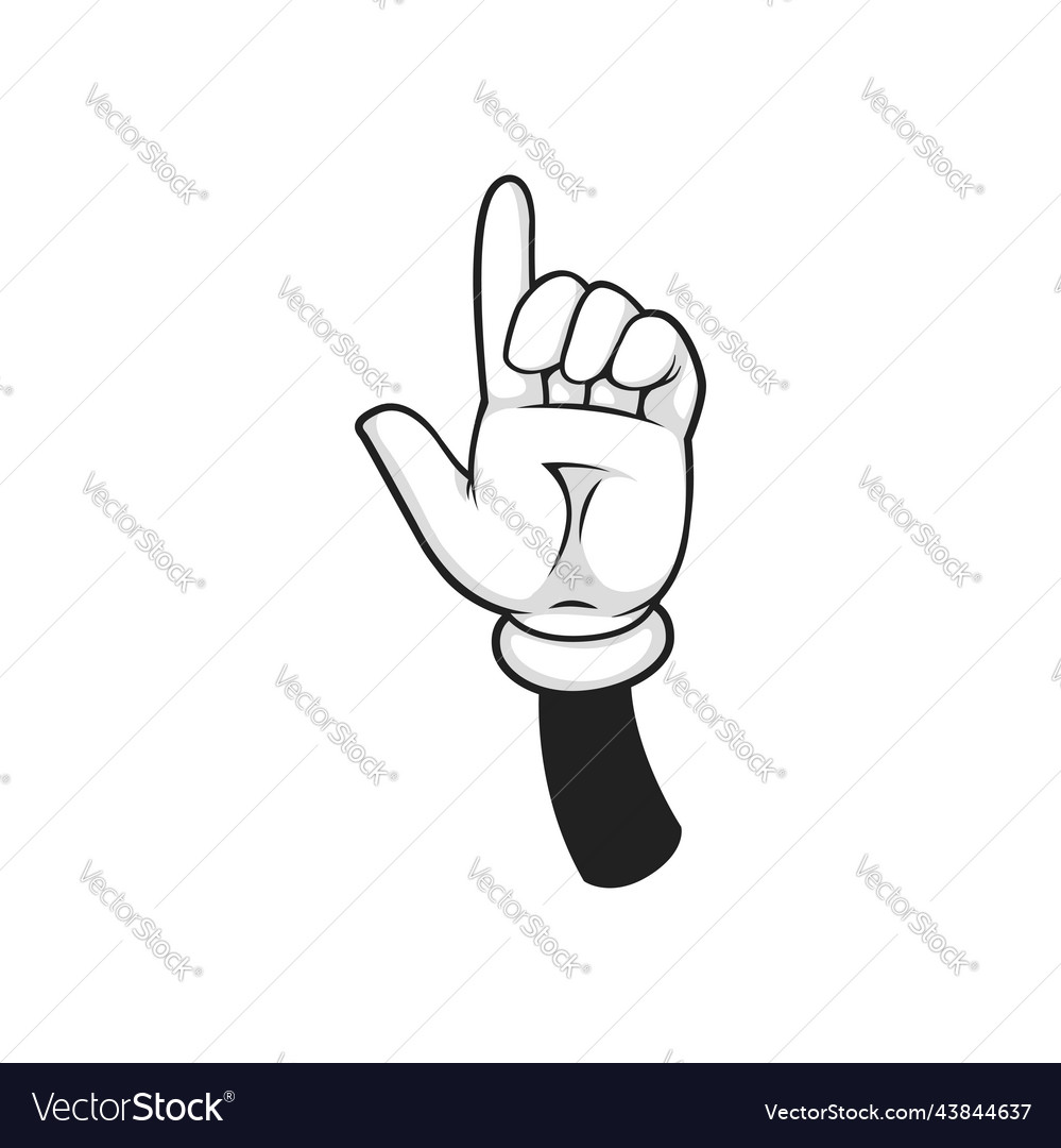 Pointing up index finger hand in glove gesture Vector Image Pointing up index finger hand in glove gesture Vector Image