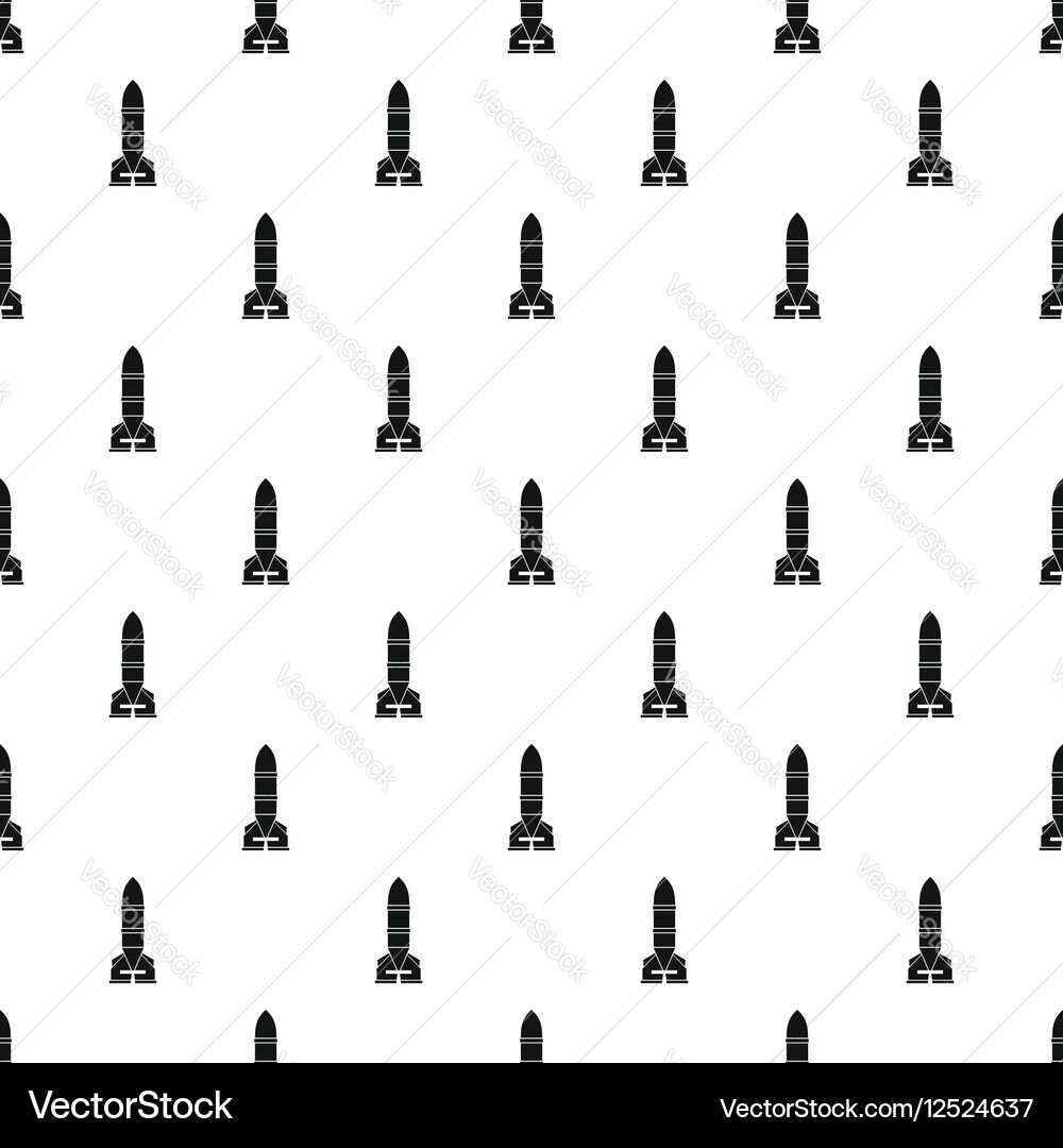 Rocket bomb pattern simple style Royalty Free Vector Image