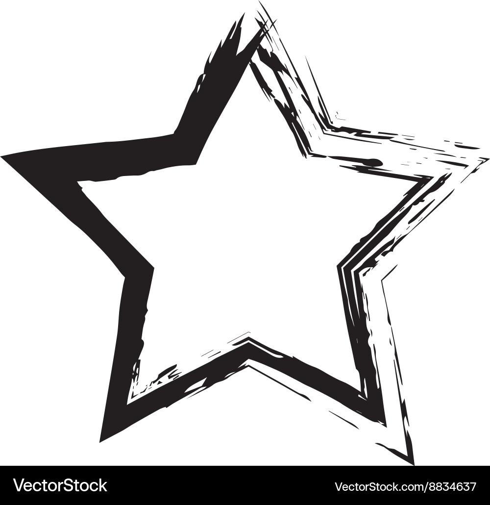 Star patriot symbol grunge shape Royalty Free Vector Image