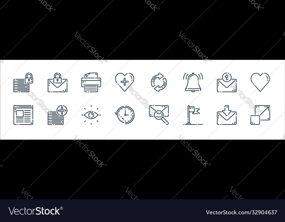 User interface line icons linear set quality line Vector Image