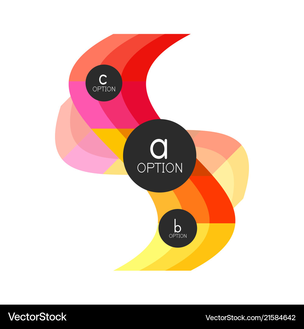 Abstract colorful geometric option infographics Vector Image