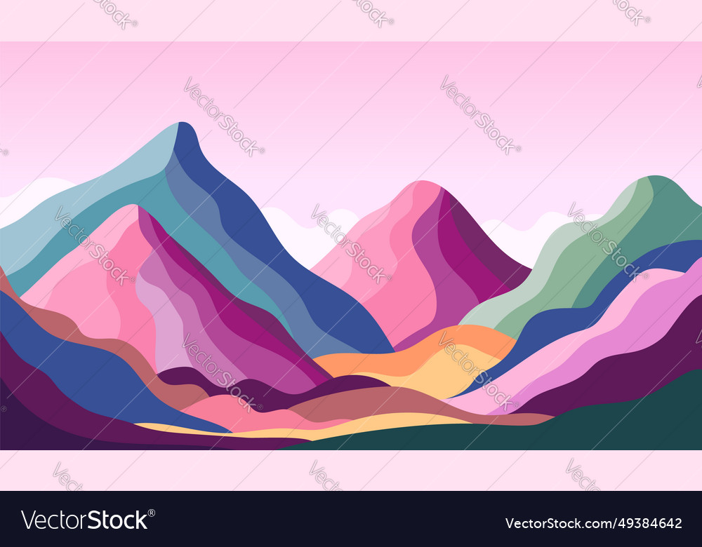 Abstract colorful landscape Royalty Free Vector Image
