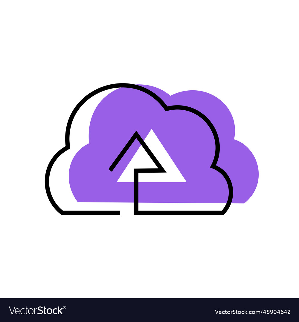 Cloud computing technology icon Royalty Free Vector Image