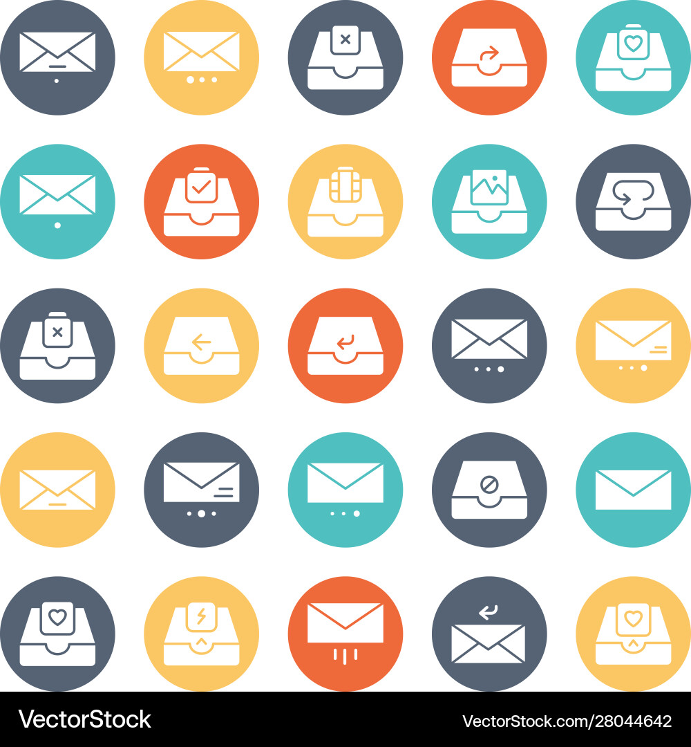 Email and messaging isolated icon every si Vector Image