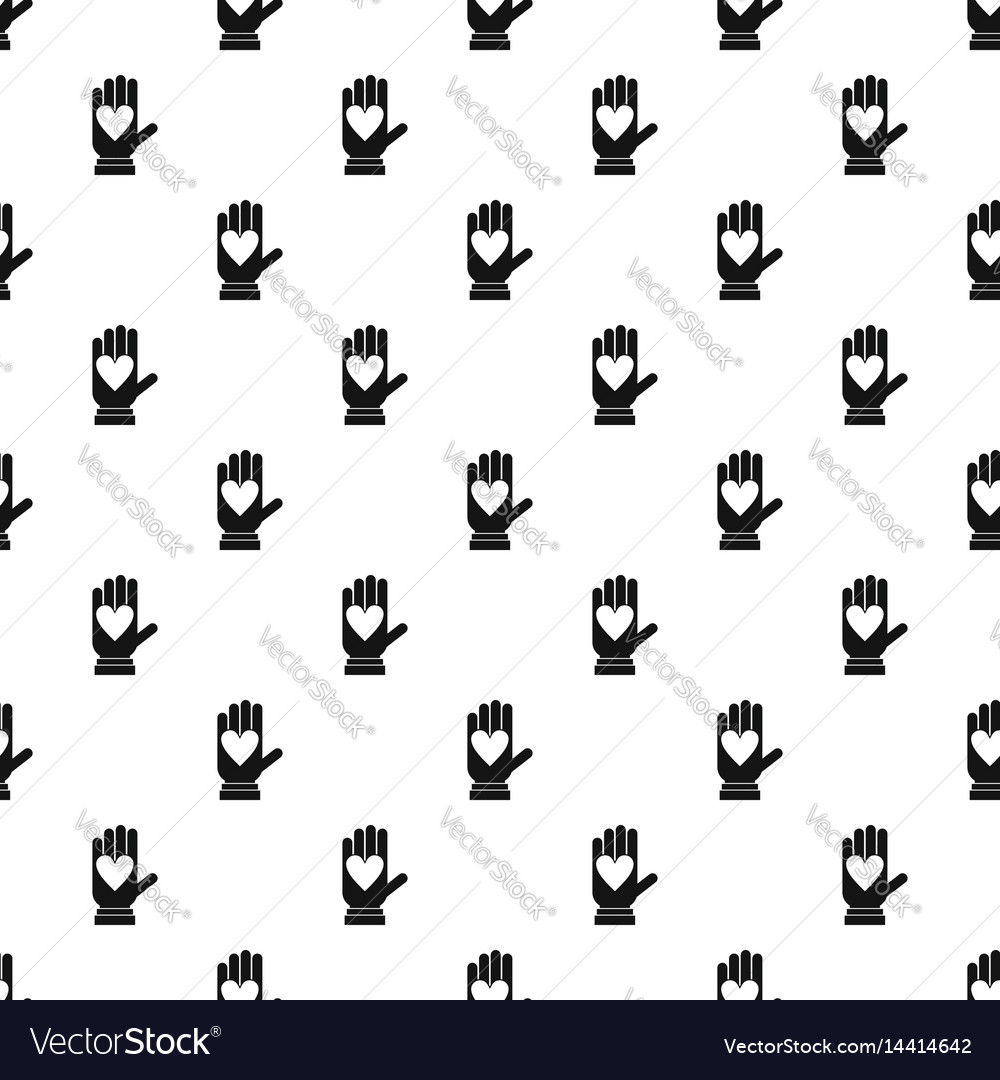 Hand with heart pattern Royalty Free Vector Image