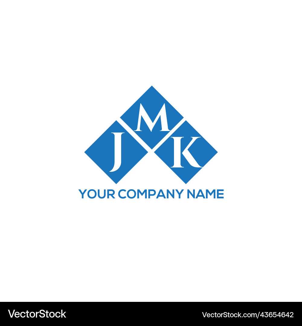 Jmk letter logo design on white background Vector Image