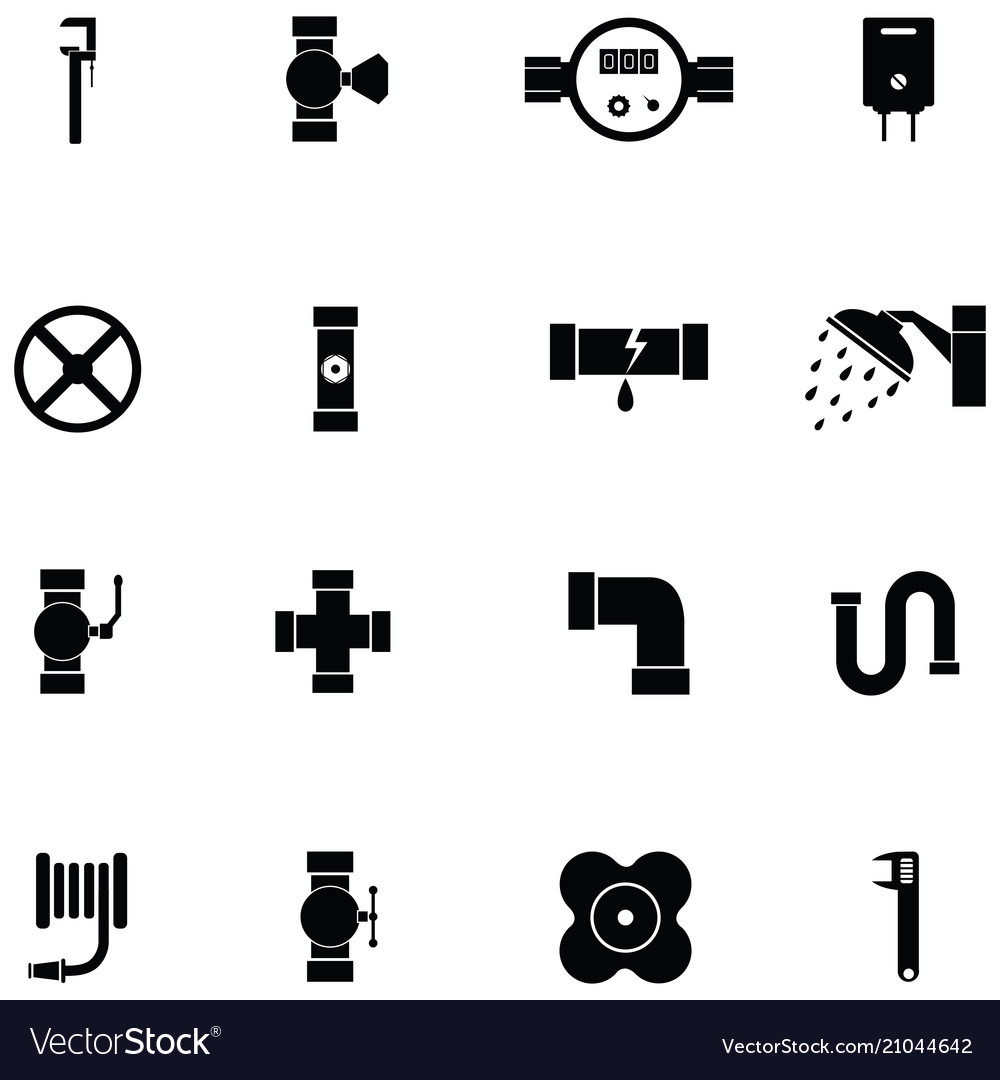 Pipe icon set Royalty Free Vector Image - VectorStock