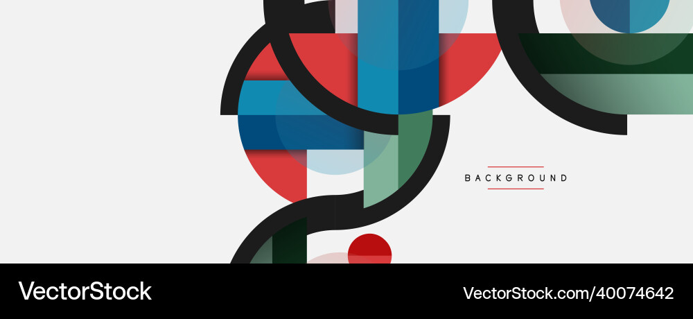 Round geometric shapes lines and circles Vector Image