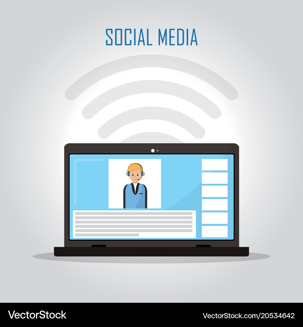 Social media and networking Royalty Free Vector Image