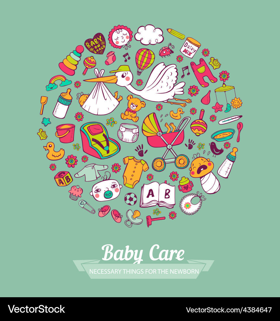 Baby care Royalty Free Vector Image - VectorStock