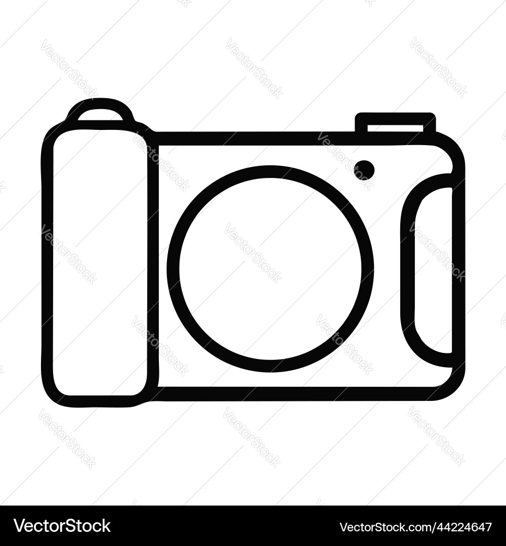 Camera of line icons flat style Royalty Free Vector Image