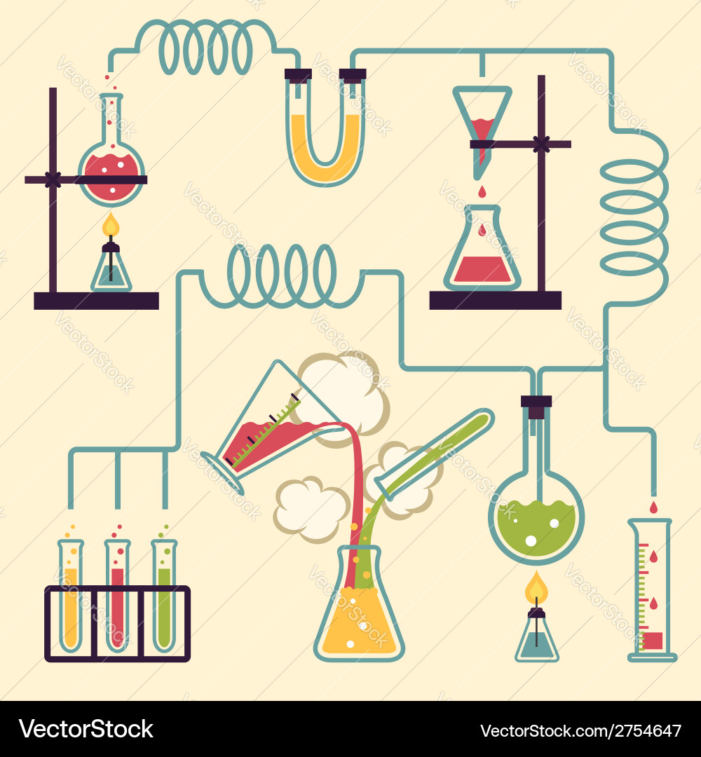 Chemistry Laboratory Infographic Royalty Free Vector Image