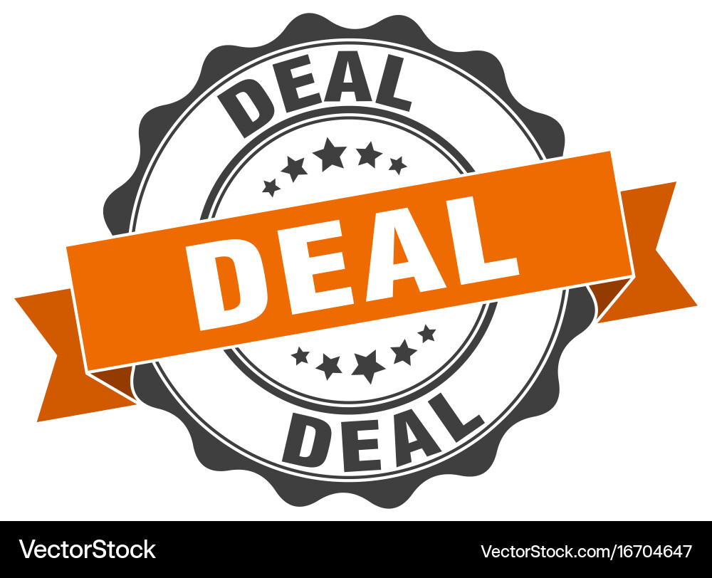 Deal stamp sign seal Royalty Free Vector Image