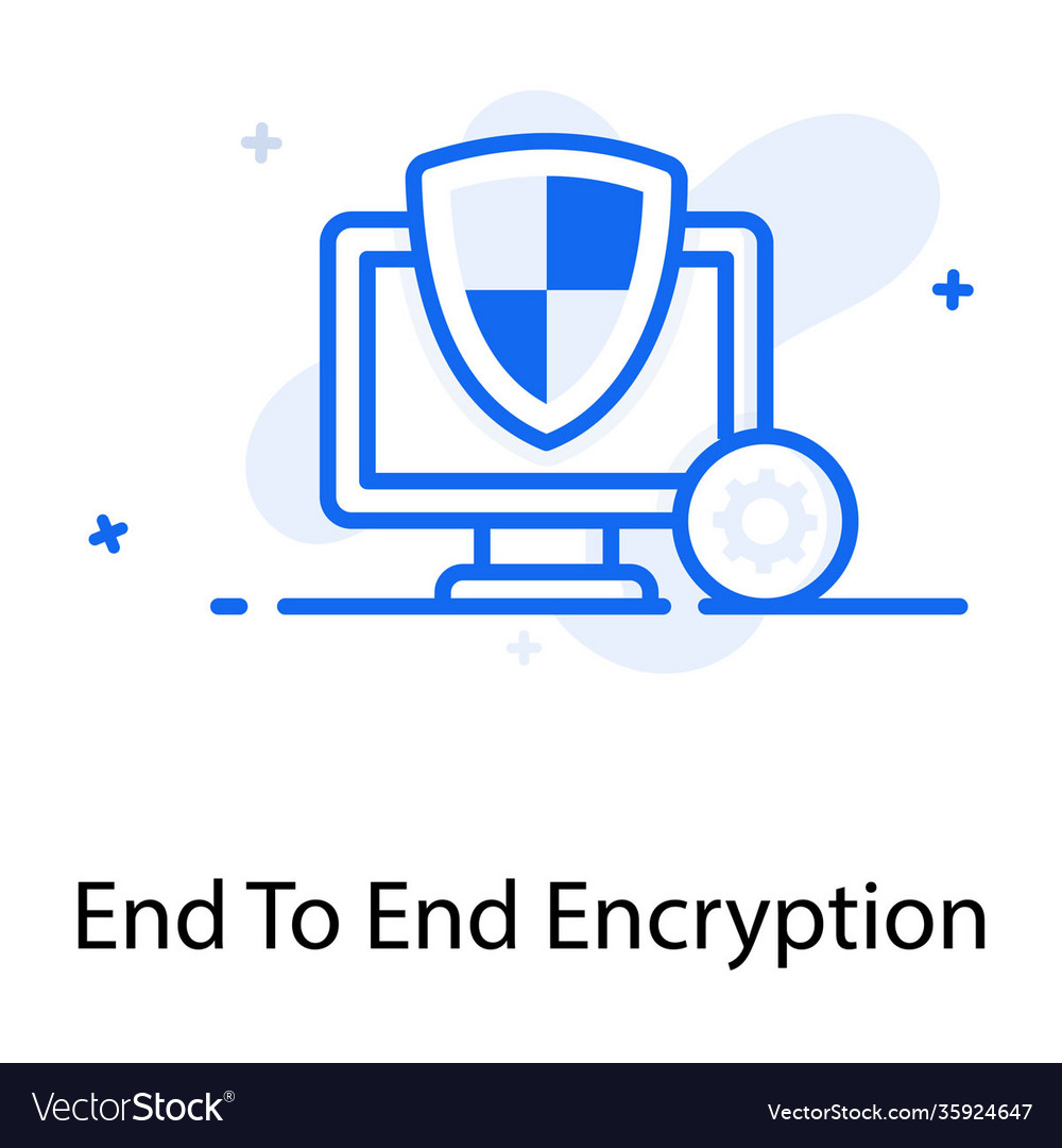 End to encryption Royalty Free Vector Image - VectorStock