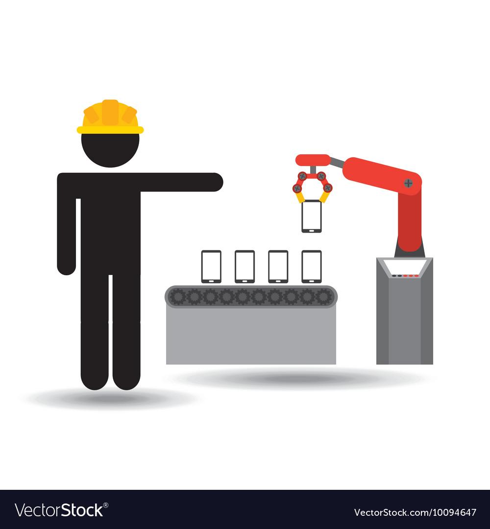 Engineering with technology machine Royalty Free Vector