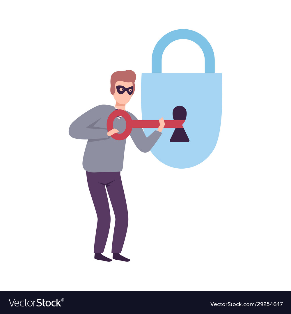 Hacker Stealing Password Cyber Internet Security Vector Image
