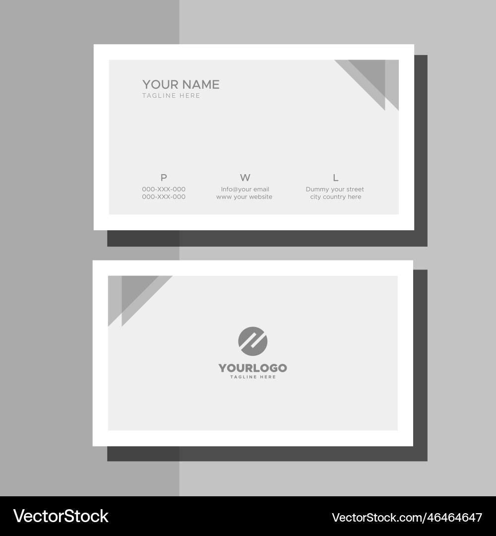 Minimalistic and simple business card Royalty Free Vector