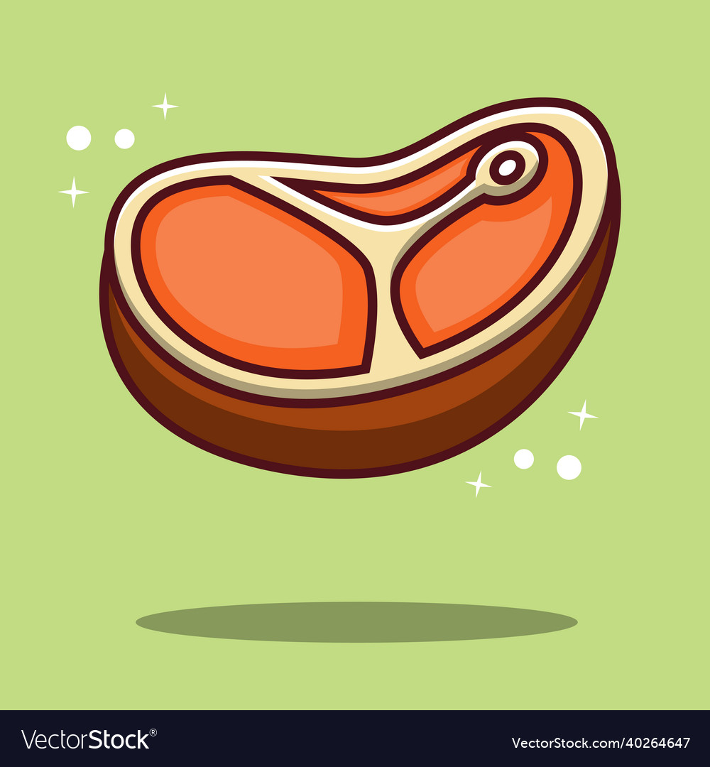 Simple meat flat Royalty Free Vector Image - VectorStock