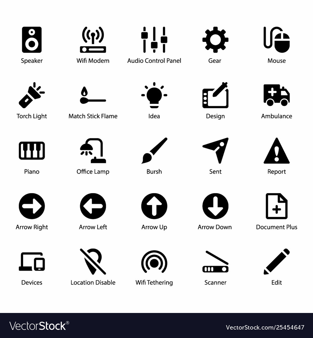 Technology solid Royalty Free Vector Image - VectorStock