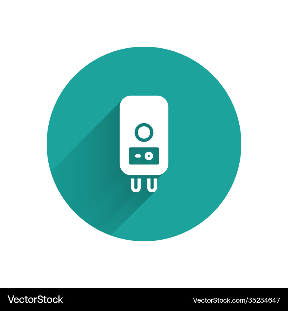 White electric boiler for heating water icon Vector Image