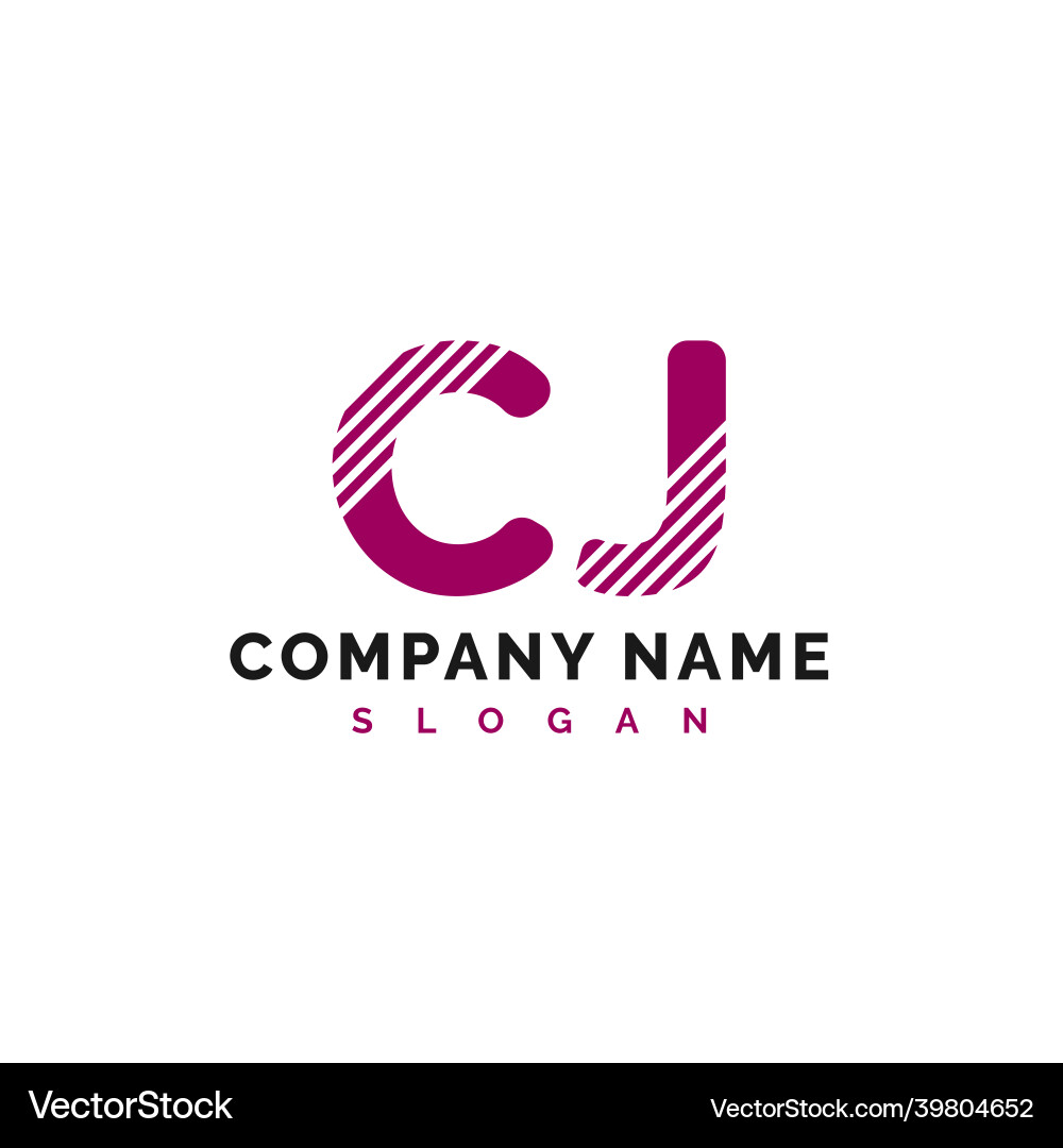 Cj letter logo design letter logo Royalty Free Vector Image