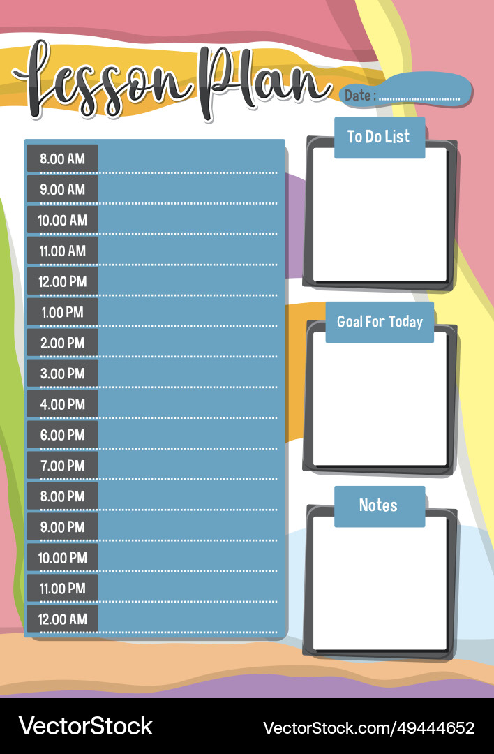 Colorful abstract background for daily lesson Vector Image
